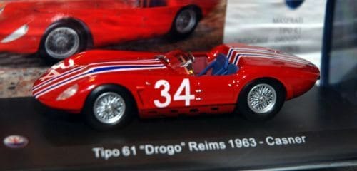 DIE CAST " TIPO 61 DROGO REIMS 1963 CASNER " MASERATI 100 YEARS SCALA 1 ...